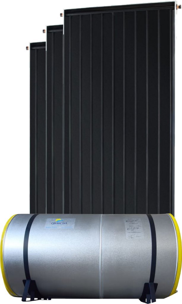 Kit Solar Boiler Economico 600Lts + Coletor Solar 2,00 X 1,0 ...