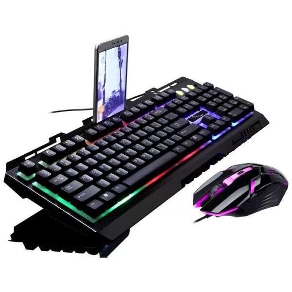 Kit Gamer Teclado Led + Mouse KB016 | MadeiraMadeira