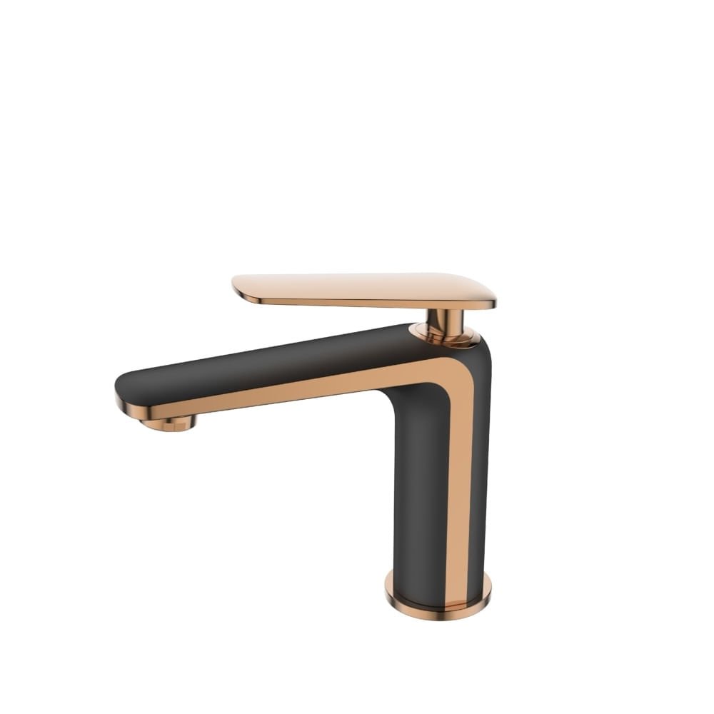Misturador Monocomando Lexxa Black/Rosegold LX6406BRG | MadeiraMadeira