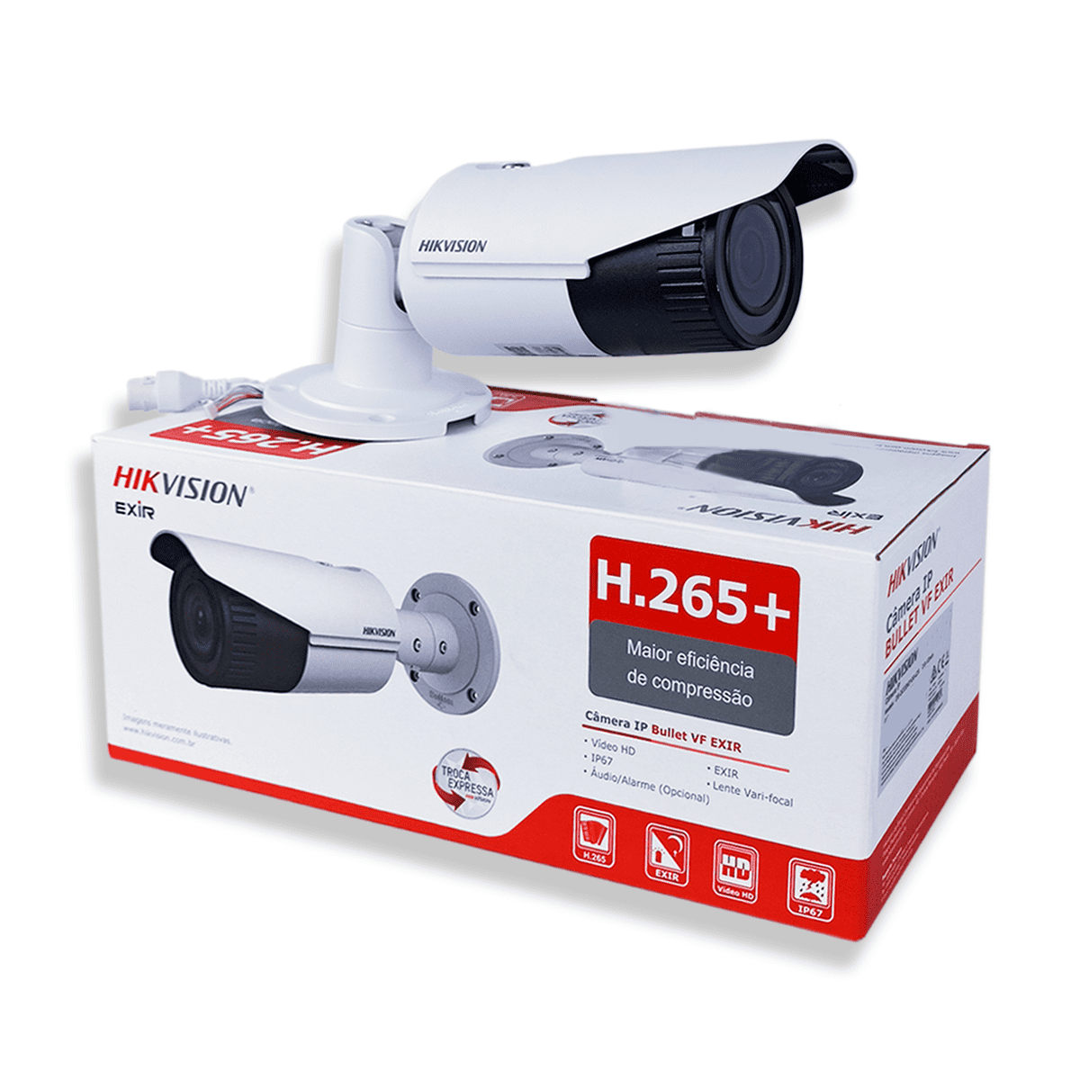 Câmera Hikvision IP Bullet 2 MP Varifocal Motorizada Full HD DS-2CD2621G0-IZS 2,8-12MM ...