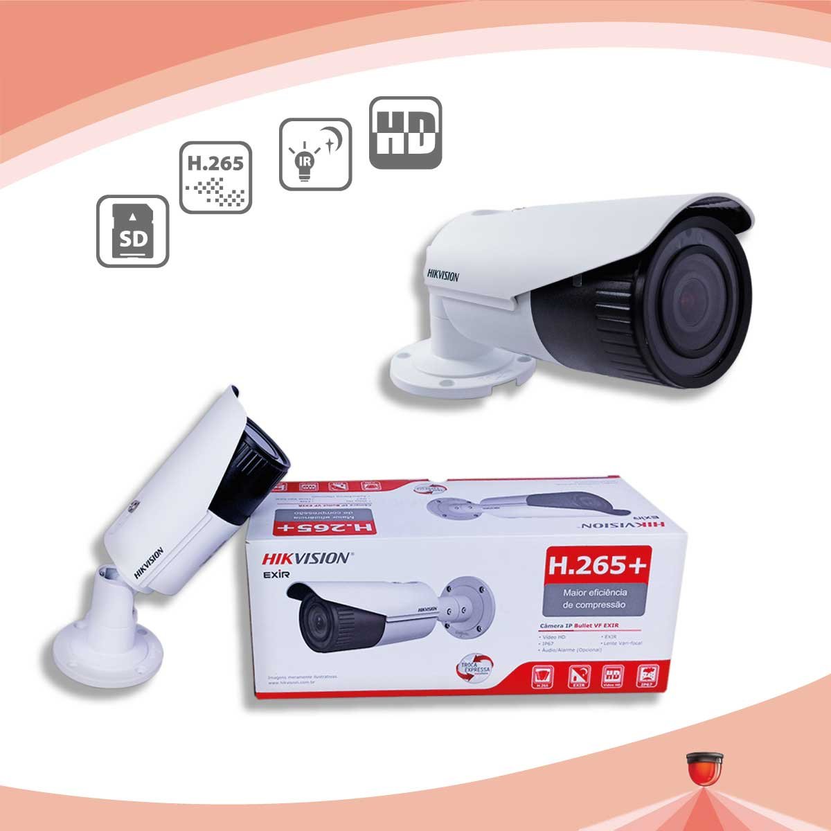 Câmera Hikvision IP Bullet 2 MP Varifocal Motorizada Full HD DS-2CD2621G0-IZS 2,8-12MM ...