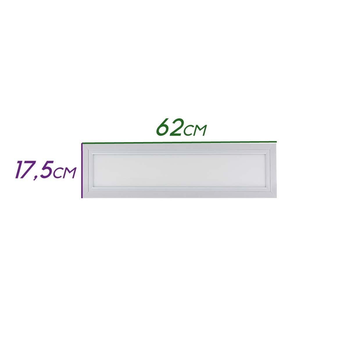 Plafon Retangular Slim Painel LED 18W 3000K Embutir Gesso St2330 ...