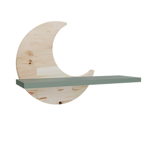 Prateleira Lua Kids Pinus/verde | MadeiraMadeira