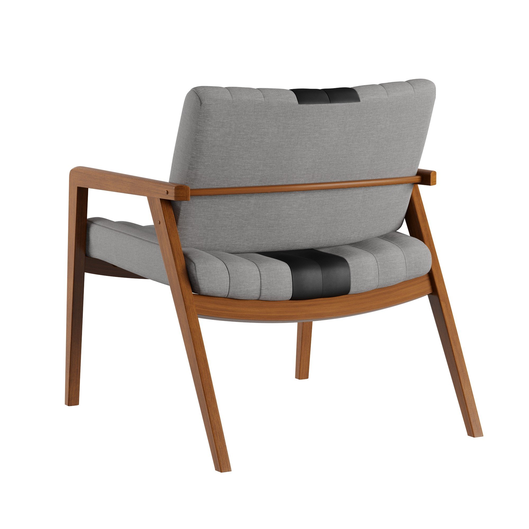 Poltrona Linho Cinza Uxuá Couro Minha Loja De Móveis | MadeiraMadeira