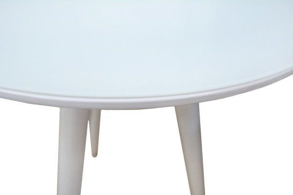 Mesa de Canto Toda Branca com Vidro Decoraper | MadeiraMadeira