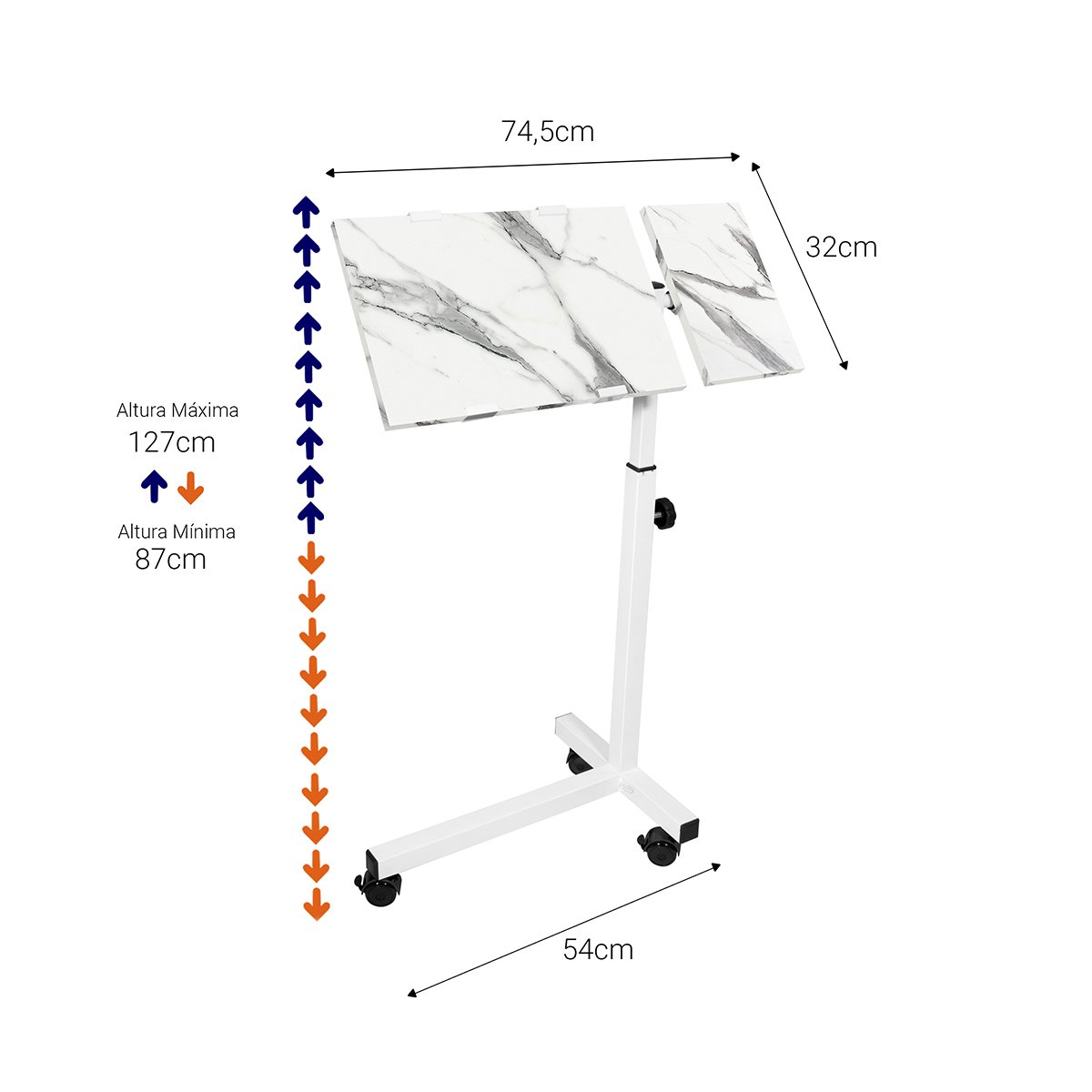 Mesa Notebook Lateral de Cama Sofá e Poltrona Com Regulagem MDF ...