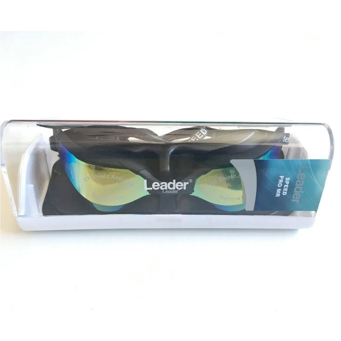 Óculos de Natação Espelhado Speed Pro MR Leader Leader Glasses Preto ...