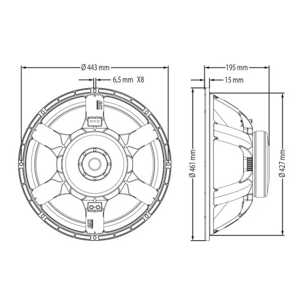 Alto-Falante 18 Polegadas 800W Rms 8 Ohms - Atk 18Lf1610B-8 - Sub ...
