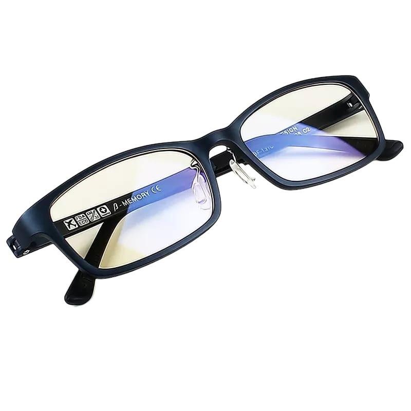 Óculos Anti Luz Azul Sem Grau Segurança Para Pc Tv E Celular - Azul ...