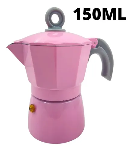 Cafeteira Italiana Aluminio 150ml 3 Xicaras Rosa Wincy | MadeiraMadeira