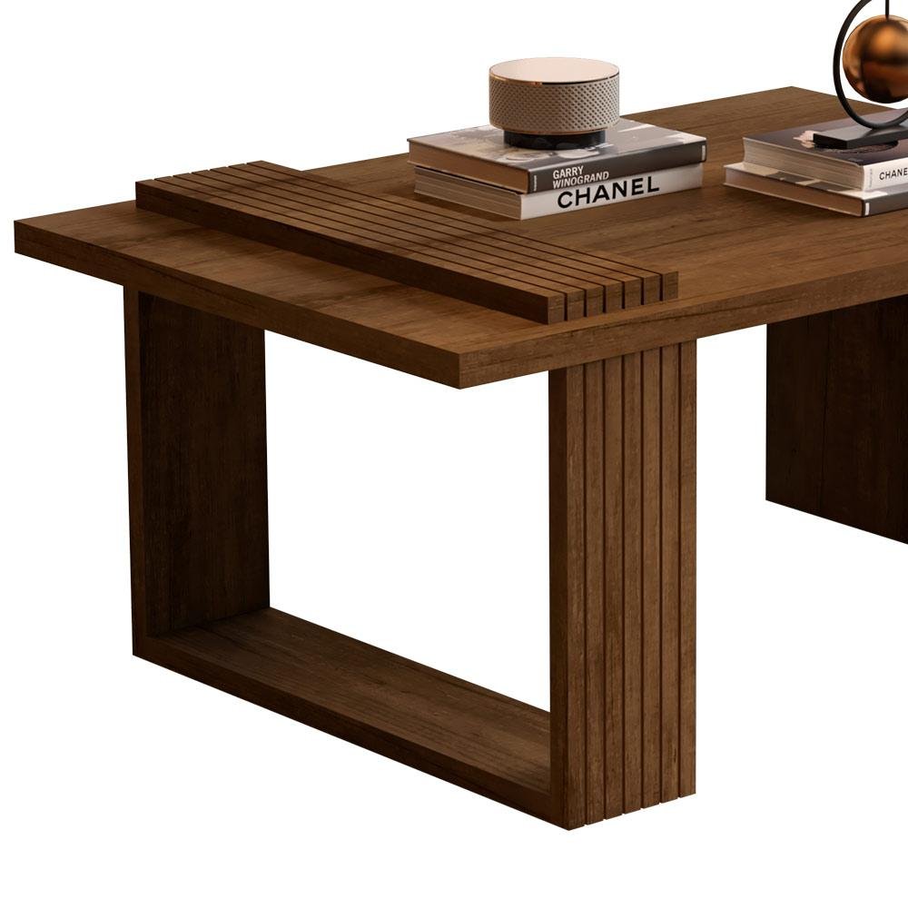 Mesa De Centro Retangular Para Sala Canela 8020 JB Bechara | MadeiraMadeira
