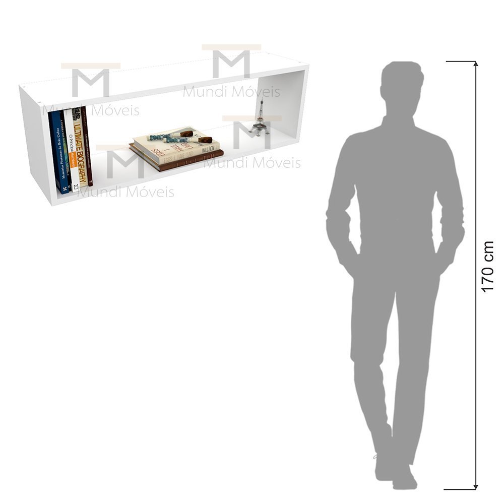NICHO RETANGULAR M8.2020.B 100% MDF (ORGANIZA, DECORA) MUNDI MOVEIS ...