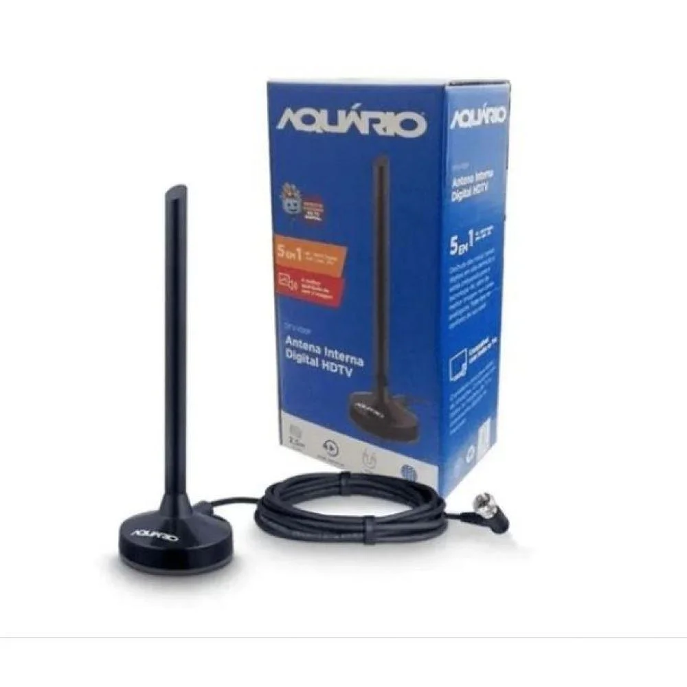 Antena Digital Interna Hdtv Interna e Externa Vhf Uhf Fm Hdtv Digital ...