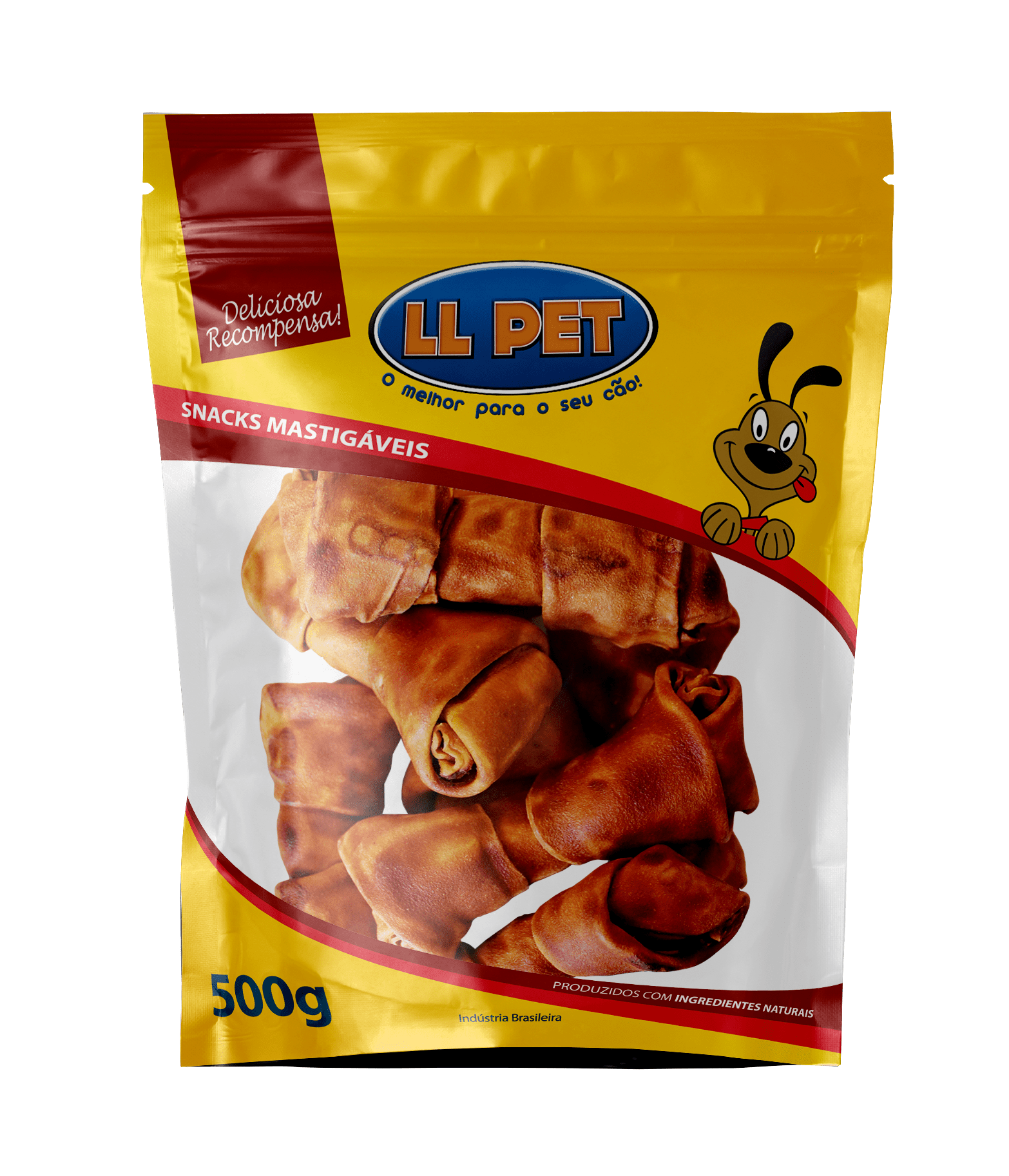 Petisco para Cães Osso Nó 5/6 Aroma De Bacon 500g Ll Pet | MadeiraMadeira