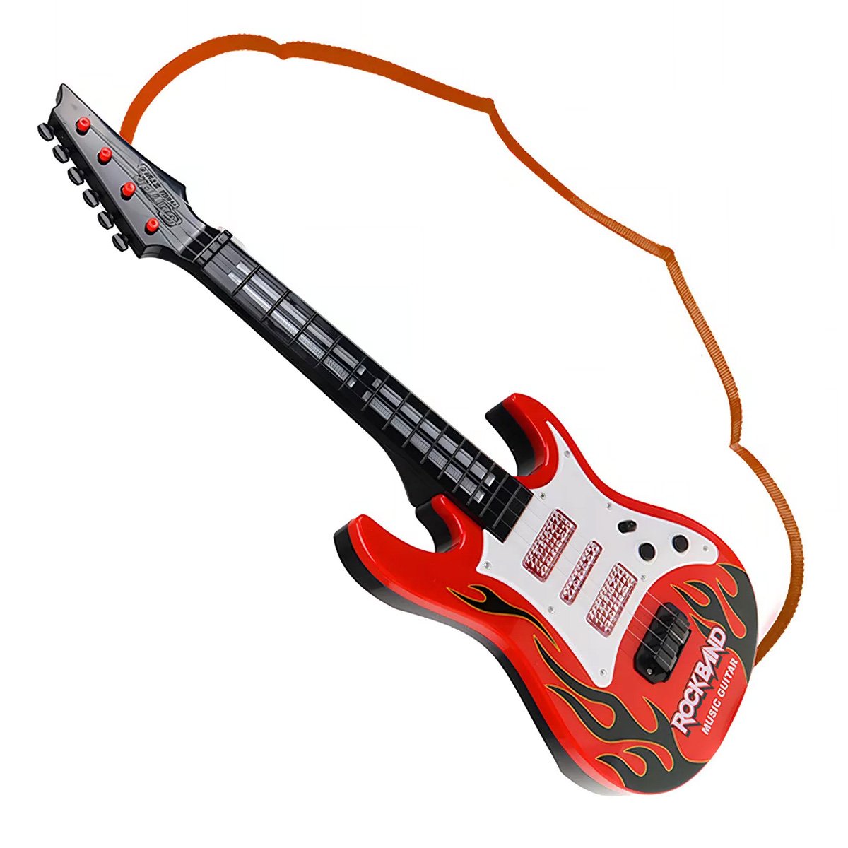 Guitarra Eletrica Musical Criança Infantil Luzes Som Brinquedo ...