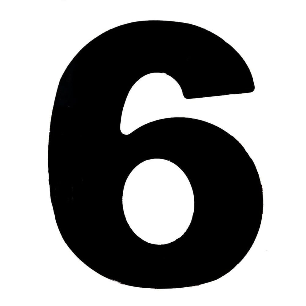 Número 6 em Acm Preto 185mm - 685-6 - Numeral | MadeiraMadeira