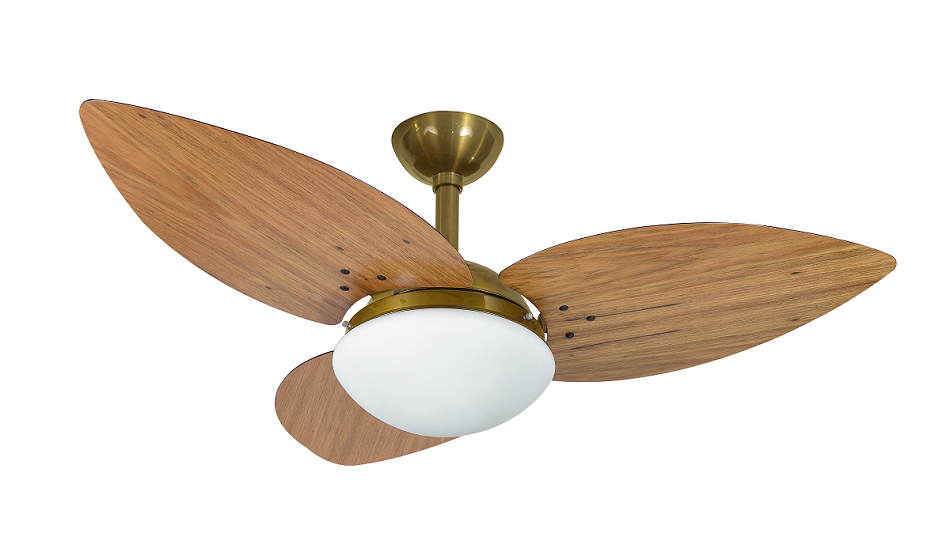 Ventilador de Teto Infinity Lótus Verde Fumê 3 Pás Freijó 220 V 1025 ...