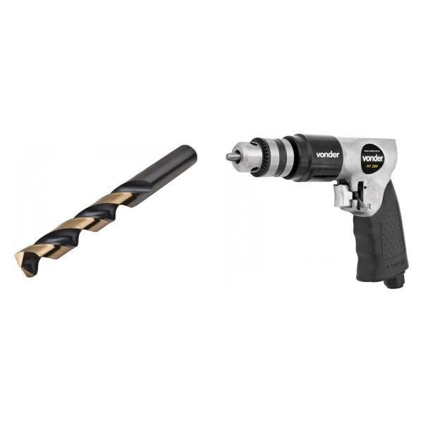 Kit Ferramentas Espresso Móveis com Furadeira Pneumática e Broca de Aço ...