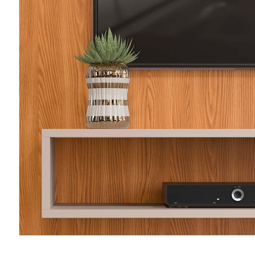 Painel Para TV Até 50 Polegadas Carvalho Nobre Griz Theo DJ Móveis ...