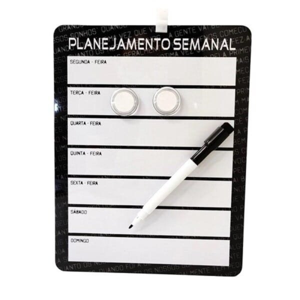 Quadro de recados aviso planejamento semanal magnetica completa com ...