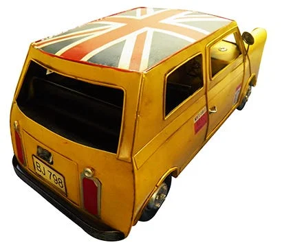 Carro Vintage Decorativo Mini Cooper Londres Retro Mr Bean Amarelo (cj ...