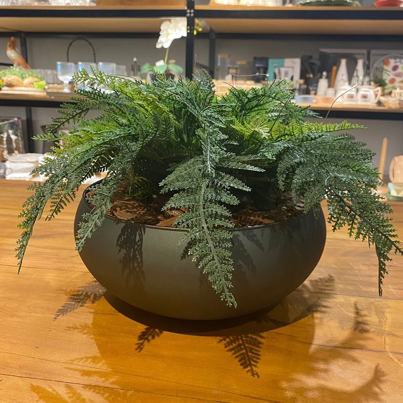 Arranjo Completo de Samambaia Centro de Mesa Grande Vaso Verde Decore ...