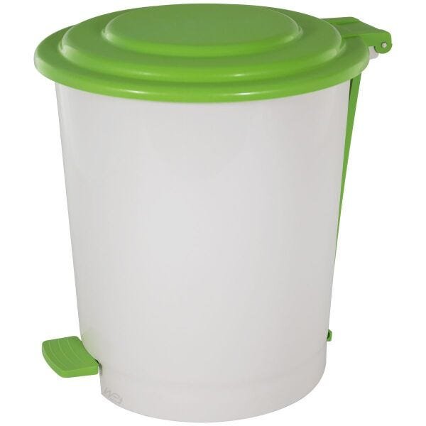 Lixeira Plástica 12 Litros com Pedal Banheiro Cozinha - Verde ...