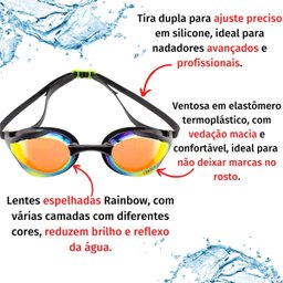 Óculos Natação Speedo Icon Rainbow | MadeiraMadeira