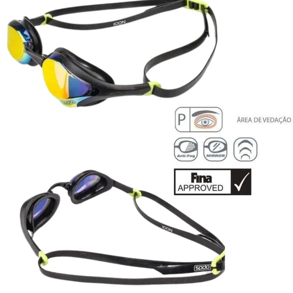 Óculos Natação Speedo Icon Rainbow | MadeiraMadeira