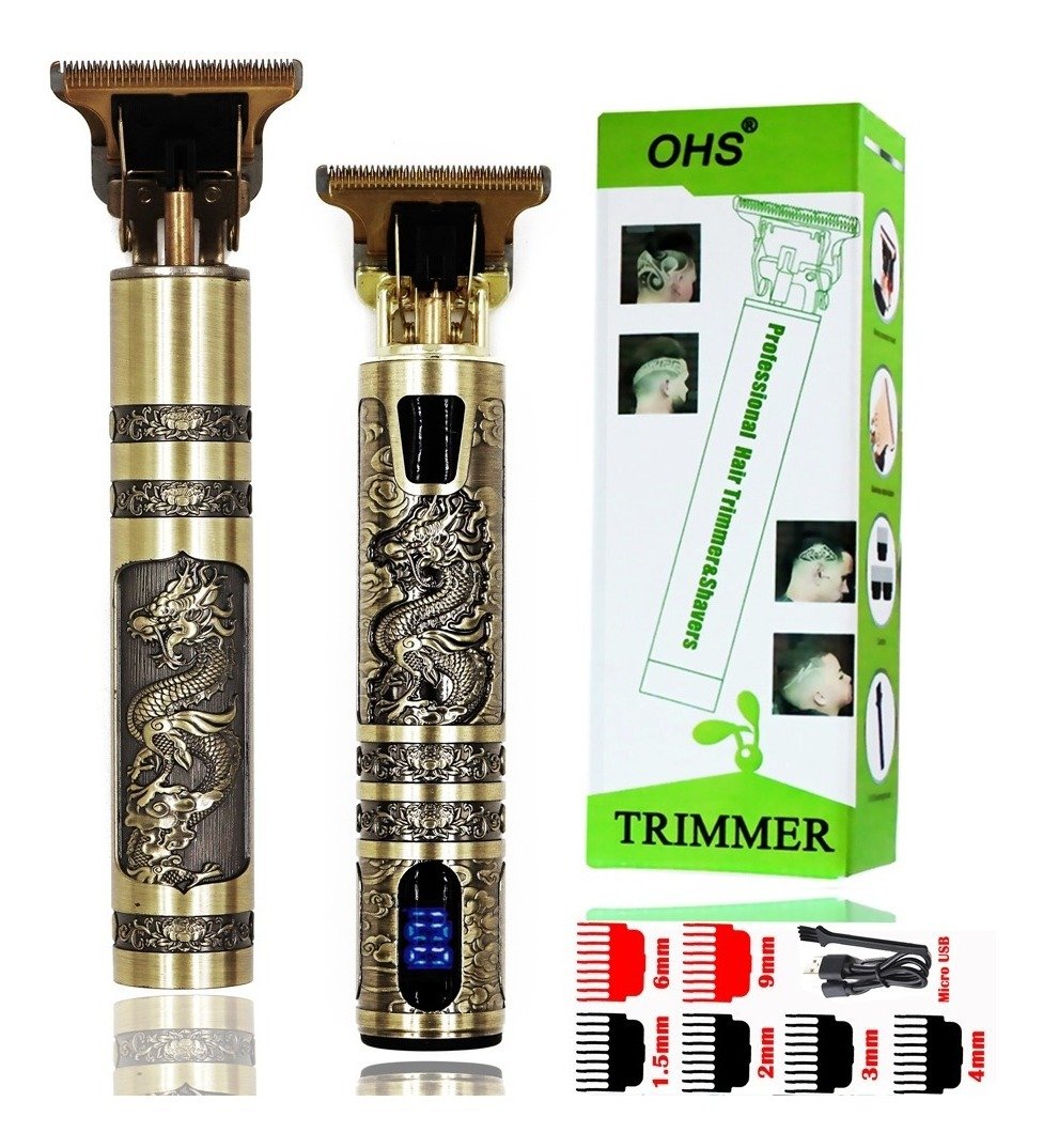 Maquininha Cabelo Barba Dragon Visor Led Trimme Original | MadeiraMadeira