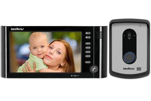 Kit Interfone Câmera Iv 7010 Hf Intelbras Fechadura Botoeira ...