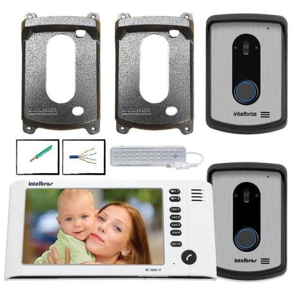 Kit Interfone Câmera Iv 7010 Hf Intelbras 2 Módulos Externos ...