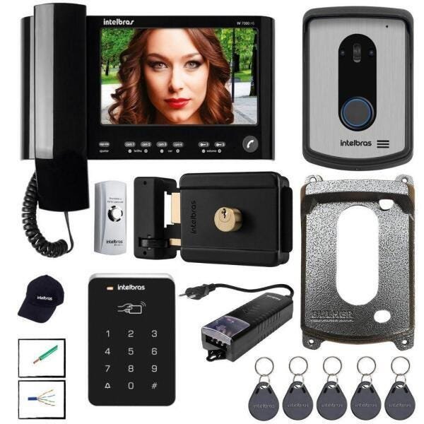 Kit Interfone Residencial Câmera Abre com Senha Intelbras | MadeiraMadeira