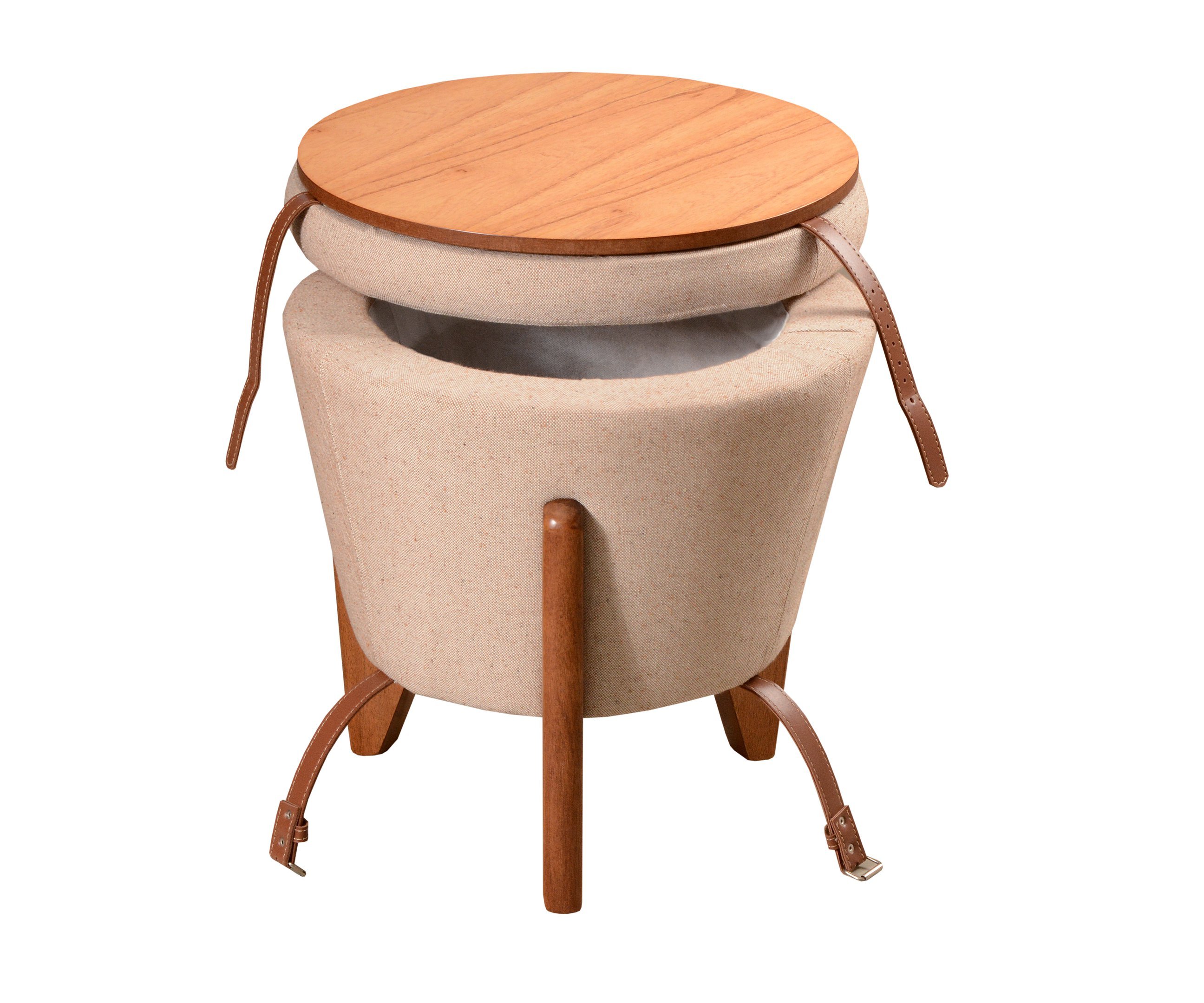 Puff Flex Zeus Linhão Bege My House | MadeiraMadeira