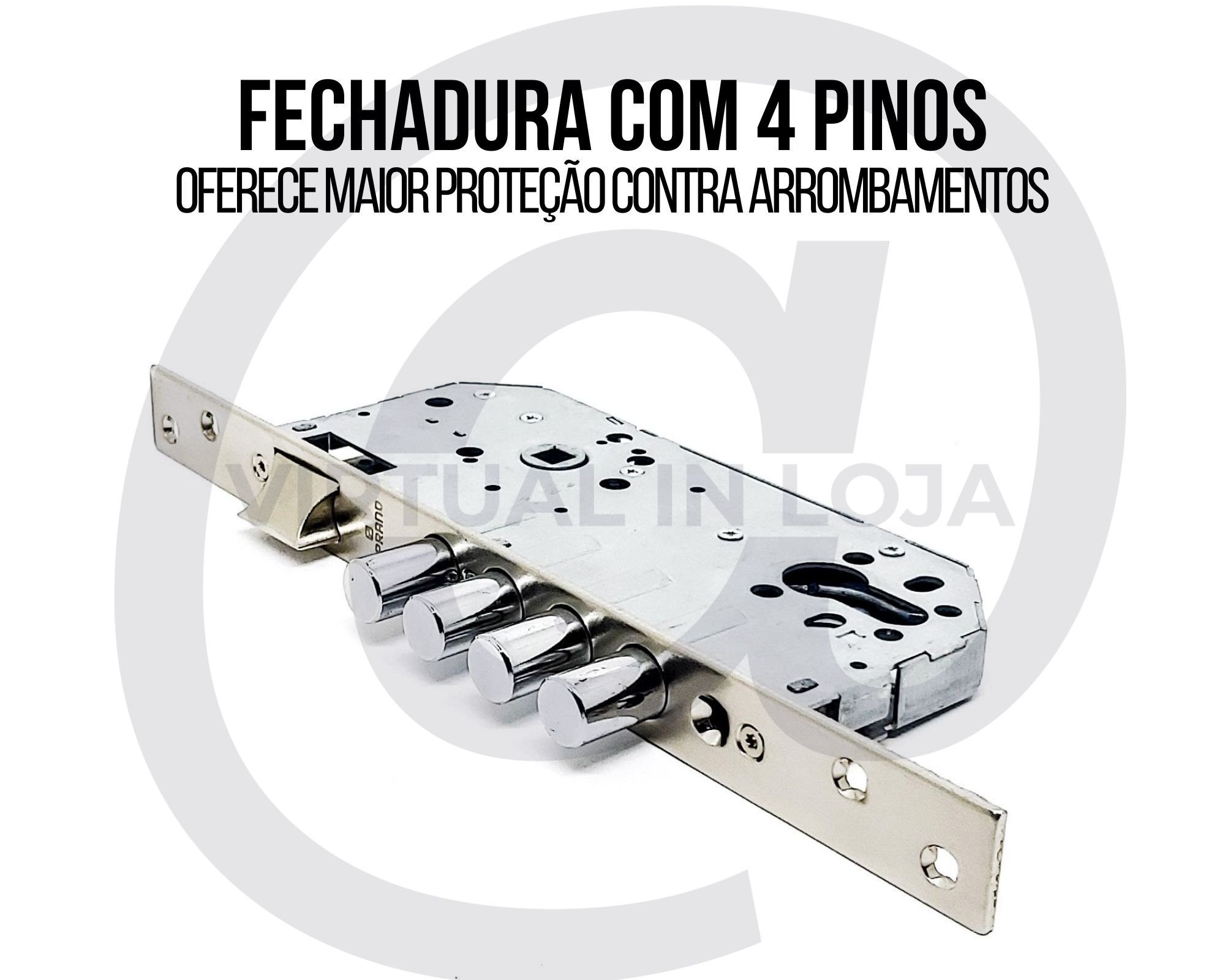 Fechadura Porta Externa 4 Pinos Chave Multiponto Blindado Soprano ...