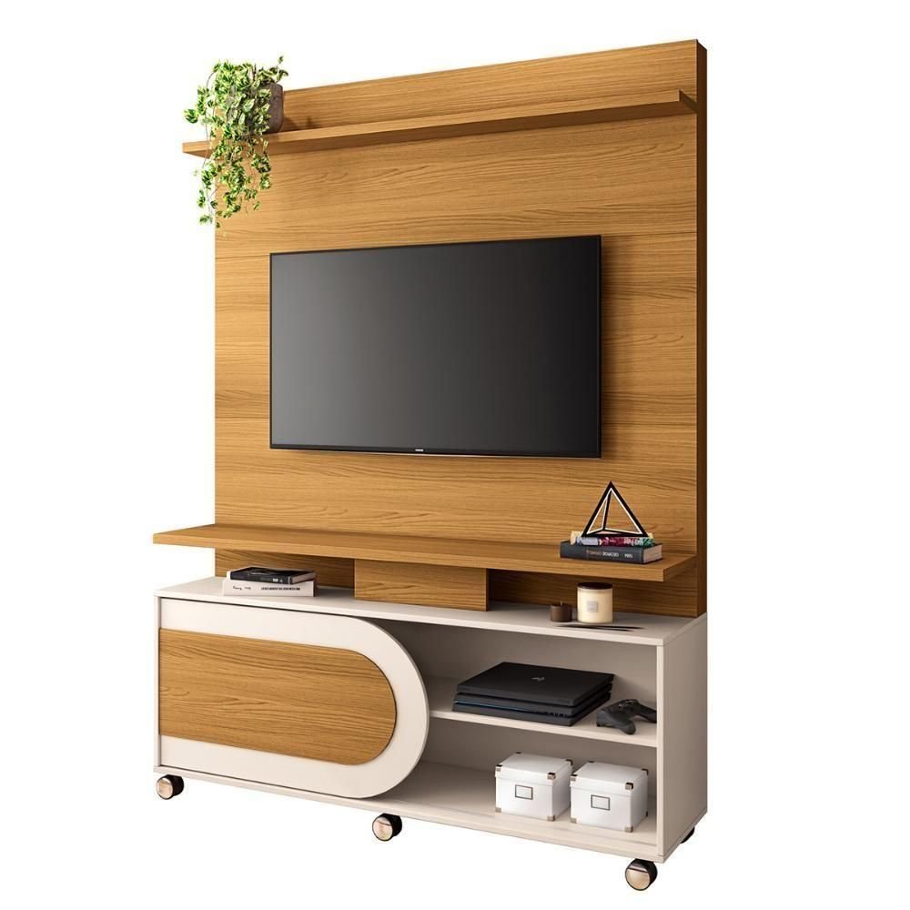 Home Painel Theater Orbis Sala Tv até 55 Polegadas Cinamomo/off White ...