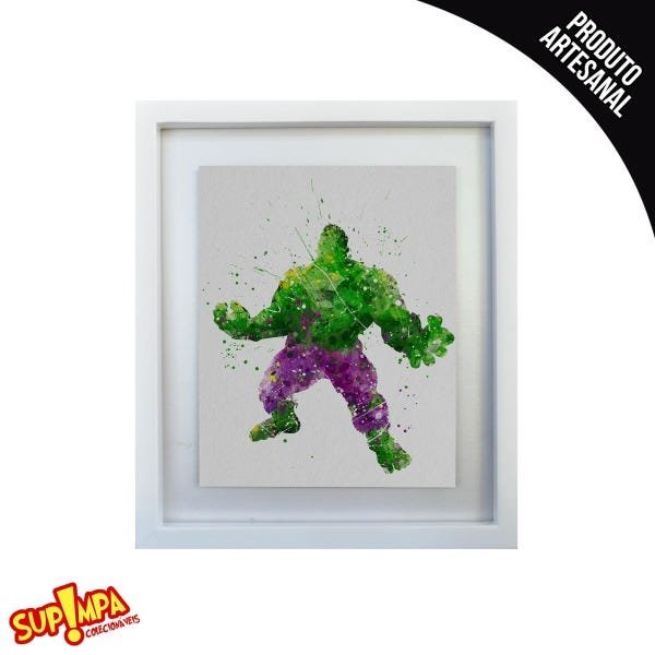 Quadro Premium Hulk - Aquarela | MadeiraMadeira