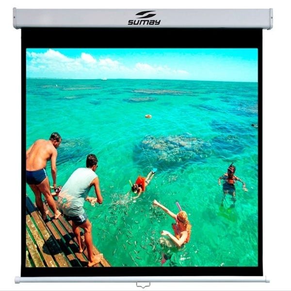 Tela de Projeção Retratil 84 Polegadas Sumay | MadeiraMadeira