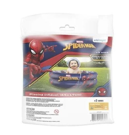 Piscina Spider- Man Infantil Inflável 37 Litros Etitoys | MadeiraMadeira