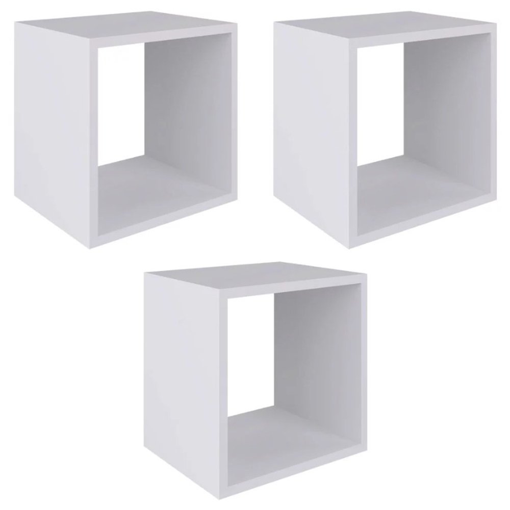 Kit Nicho de Parede 3 Peças Decorativo Aéreo Aline Branco - Bela Móveis ...