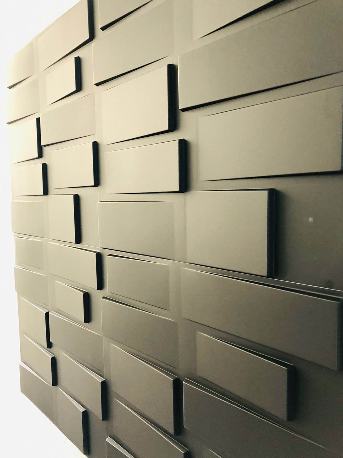 Revestimento 3D Placas de Pvc Mod. Alevante Black 0,70mm Cx 26 Unid(6 ...