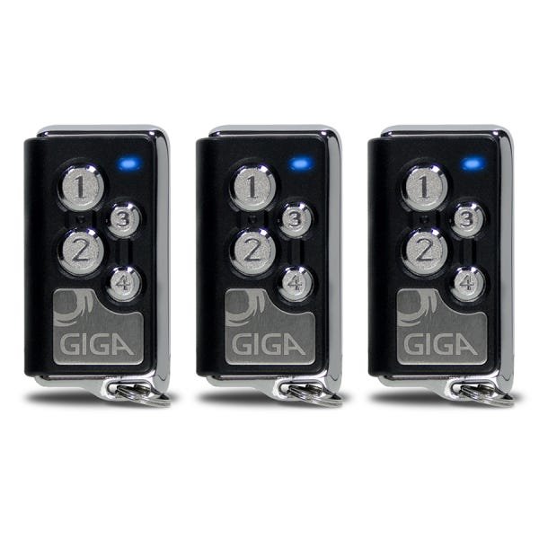 Kit 3 Controle Remoto Universal 433Mhz Aço Escovado Ppa Rcg ...