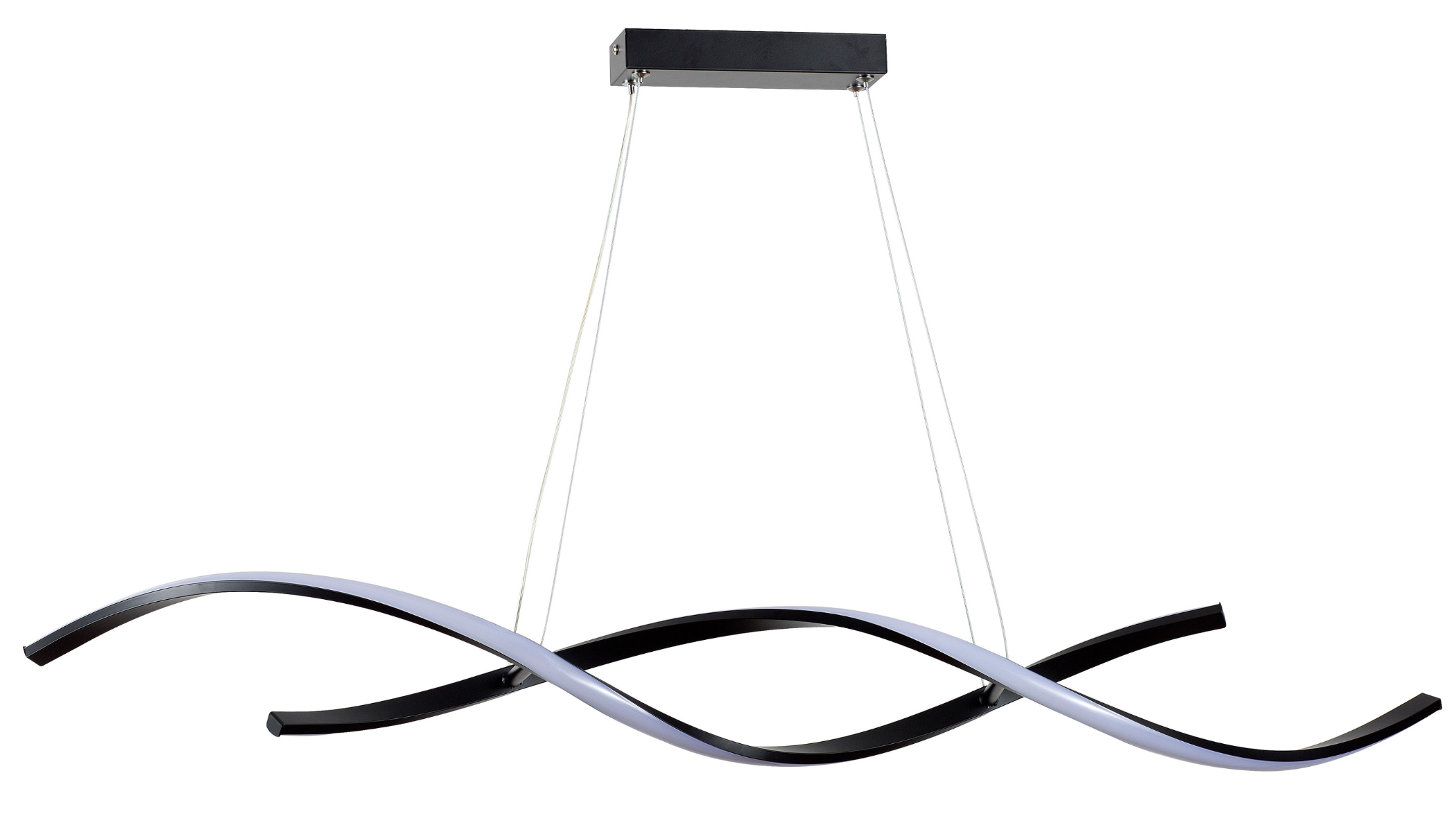 Luminária Pendente Lustre Led 3 em 1 Dna Preto Moderno Luxuoso Bivolt ...
