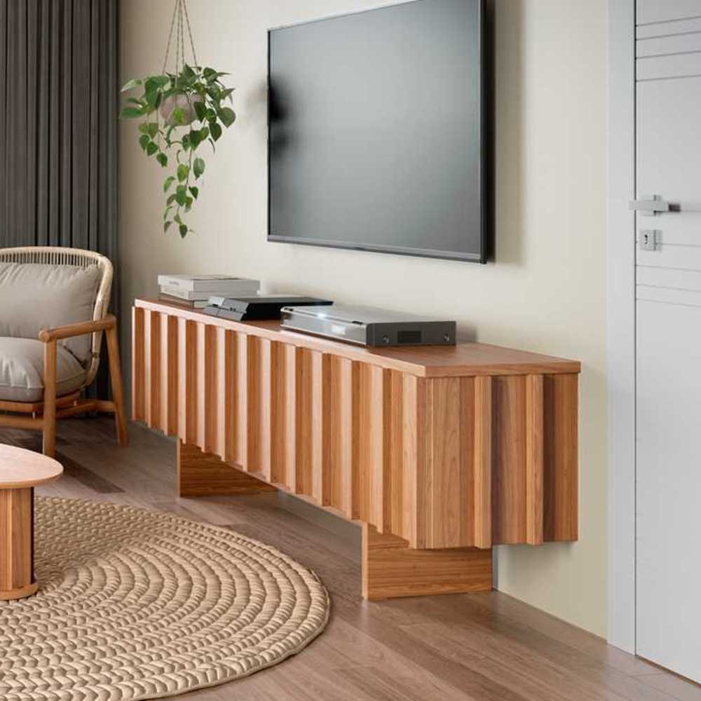 Rack para Sala TV 1,85m com acabamento ripado TB298 Dalla Costa Dalla ...