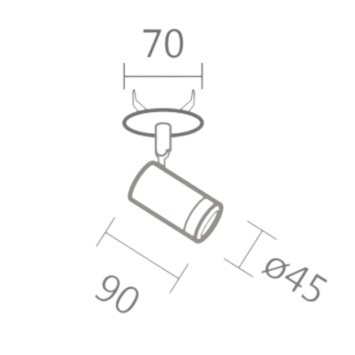 Luminária Spot Foco Para Gesso Direcionável Preto Dourado Lixado ...