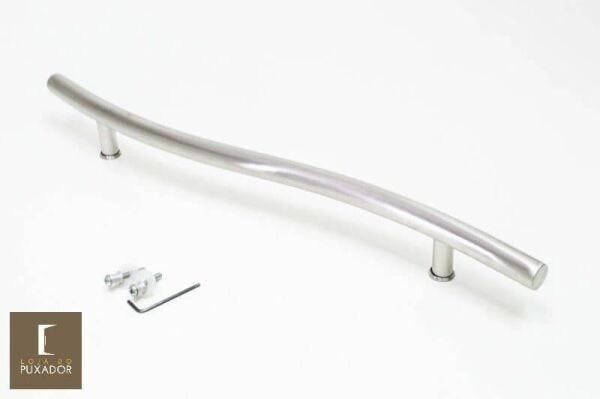 Puxador Para Portas 1 LADO AÇO INOX ESCOVADO - SAFIRA. - 60 CM ENTRE ...