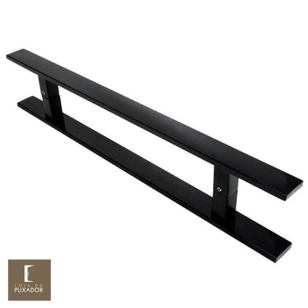 Puxador Para Portas Duplo em Aço Inox 304 Modelo Clean Preto Fosco para ...