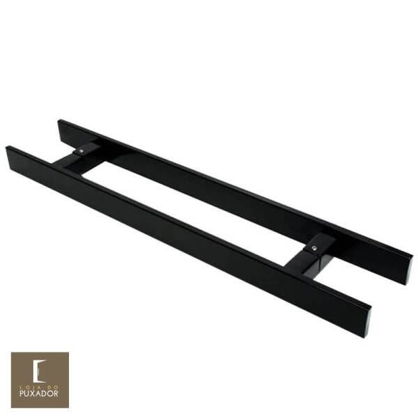 Puxador Para Portas Duplo em Aço Inox 304 Modelo Clean Preto Fosco para ...