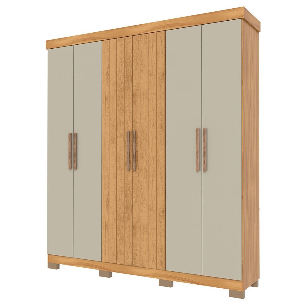 Roupeiro Turim Plus 6 Portas 2 Gavetas 3 Cabideiros Avelan Móveis ...