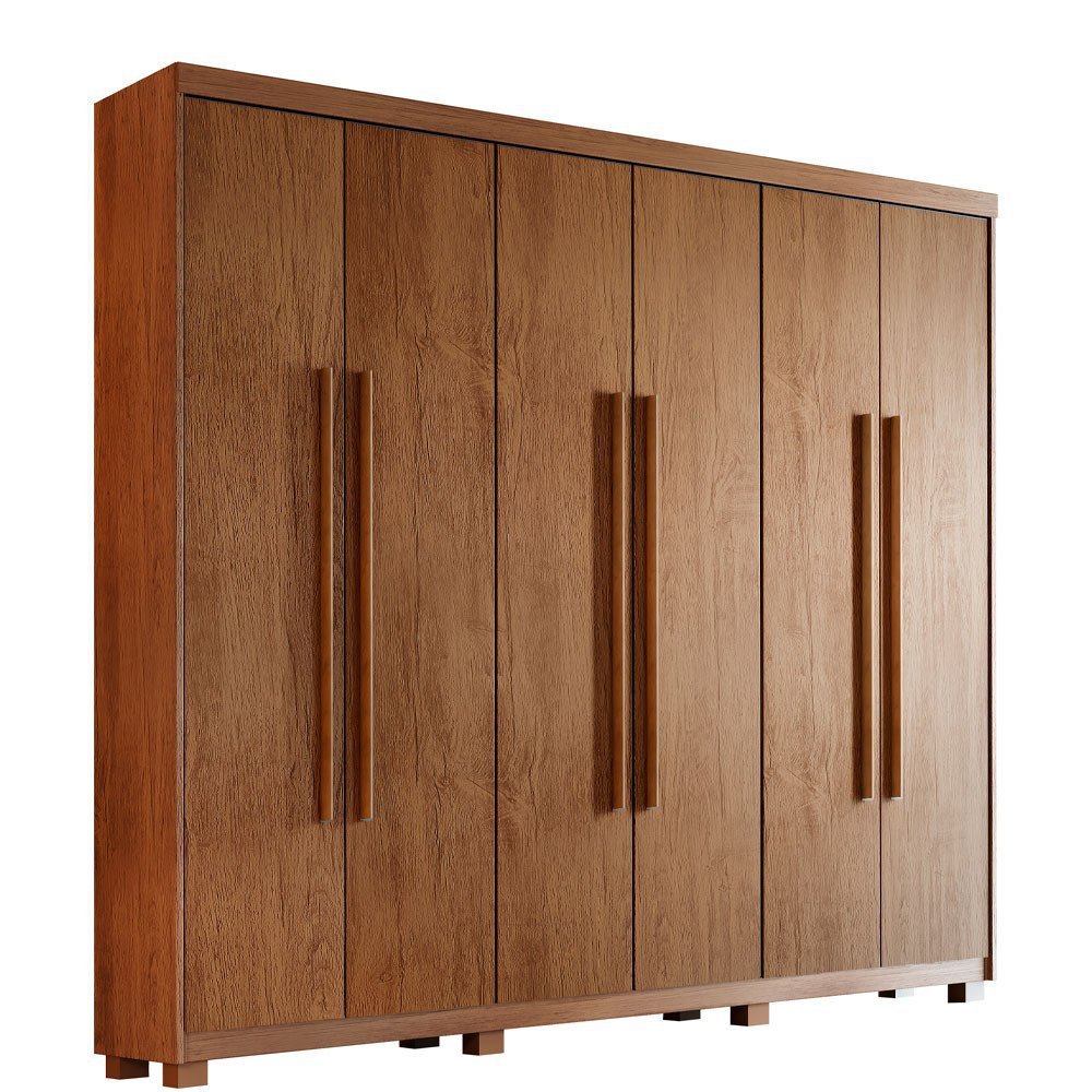 Guarda Roupa Solteiro Heros 6 Portas com Pés Moderna | MadeiraMadeira